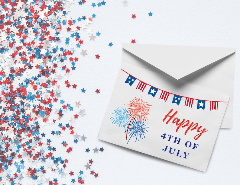 Printable Independence Day Card: 4th of July Greeting - Etsy