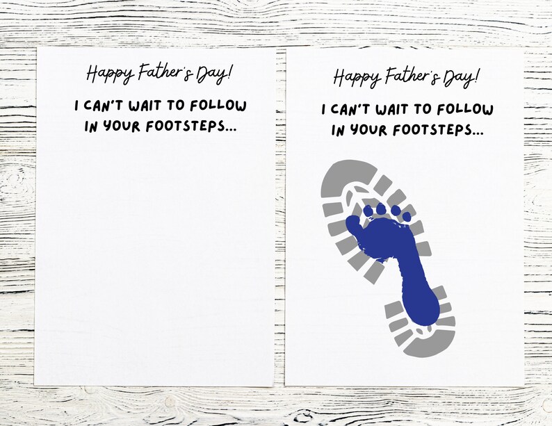 Footprint Art Fathers Day Gift | Fathers Day Craft Printable | Father's ...
