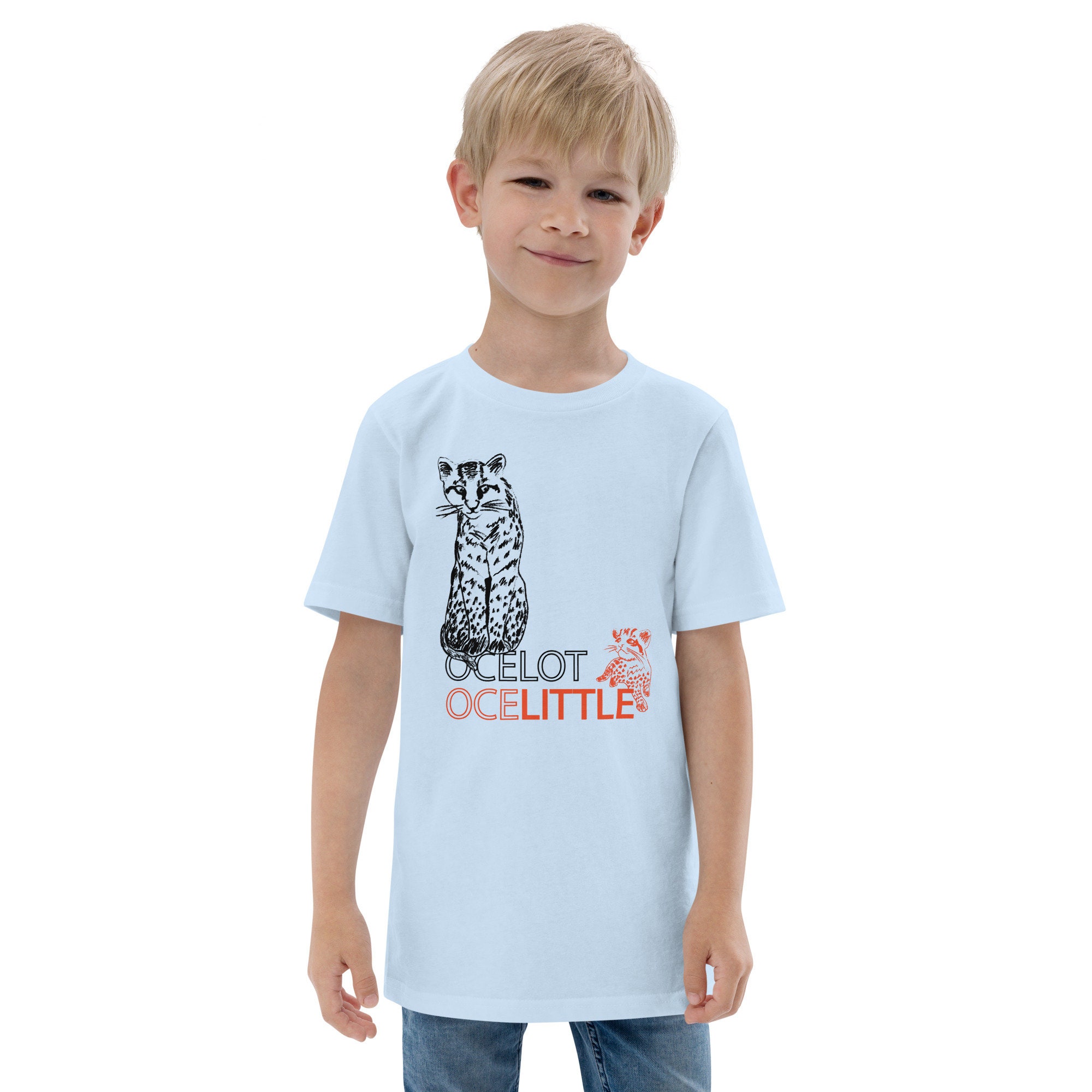 Ocelot, Ocelittle | Kids Silly Animal Tee, Kids Funny Cat Shirt, Cat ...