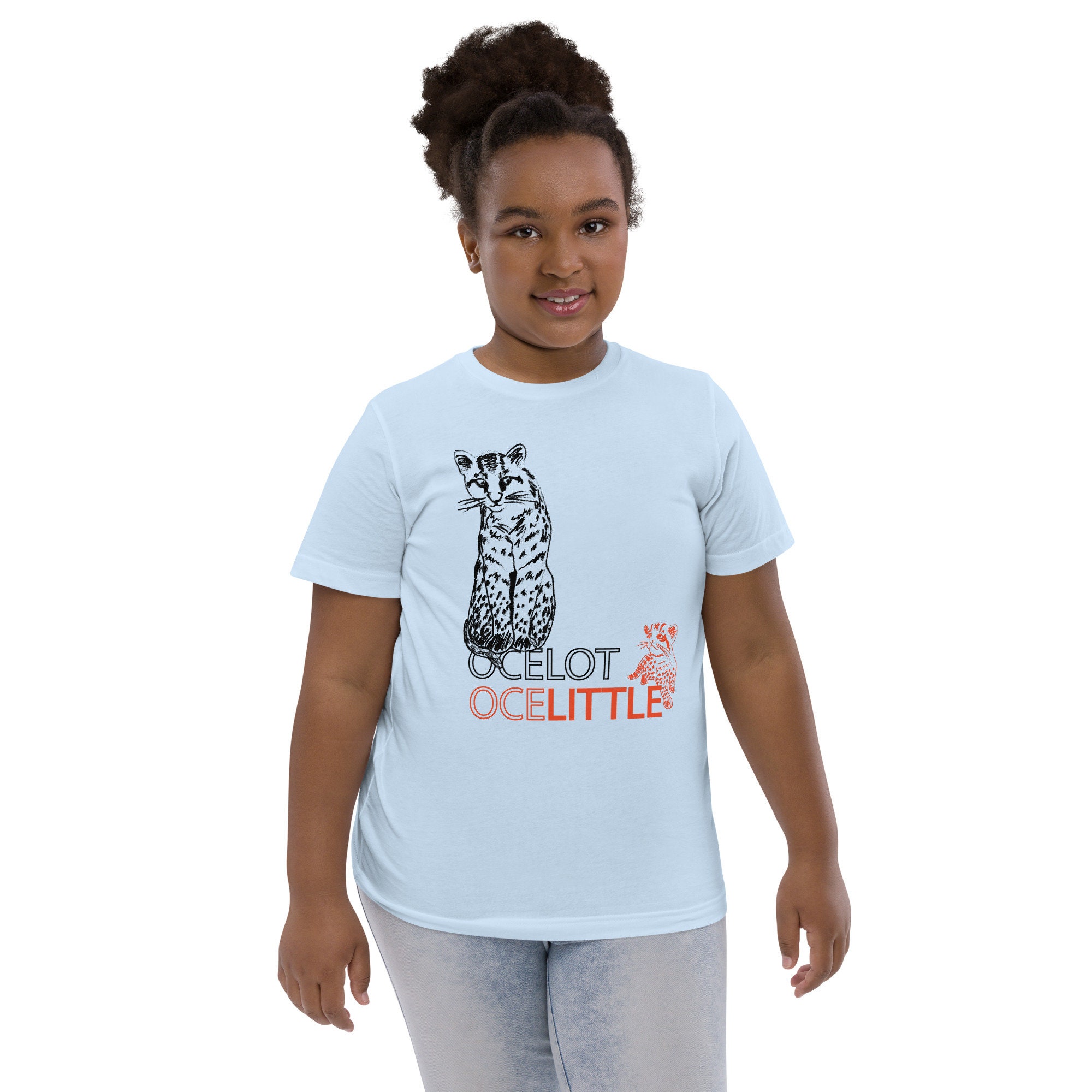 Ocelot, Ocelittle | Kids Silly Animal Tee, Kids Funny Cat Shirt, Cat ...