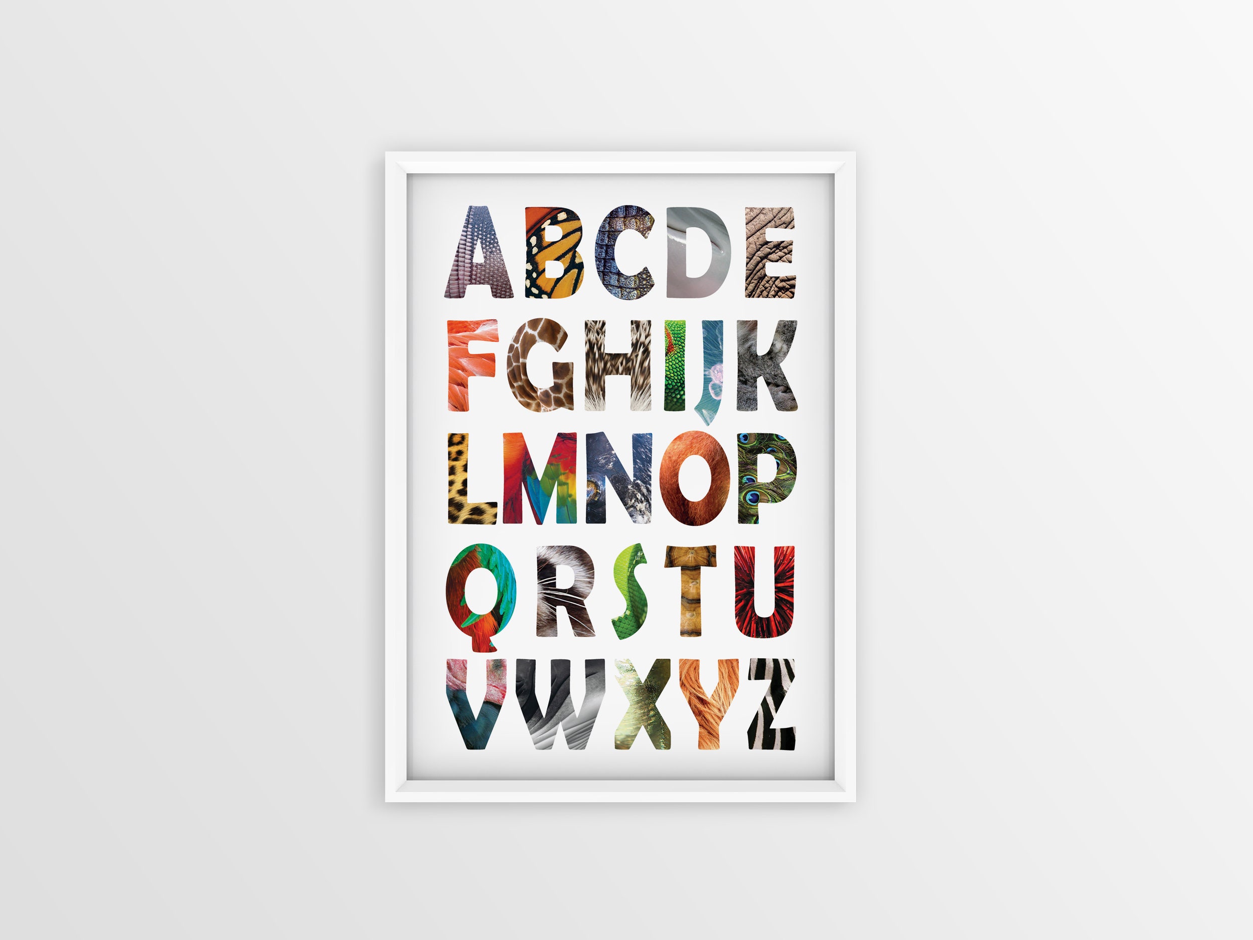 Animal Art Alphabet Poster Nursery Wall Art Nursery Gift - Etsy