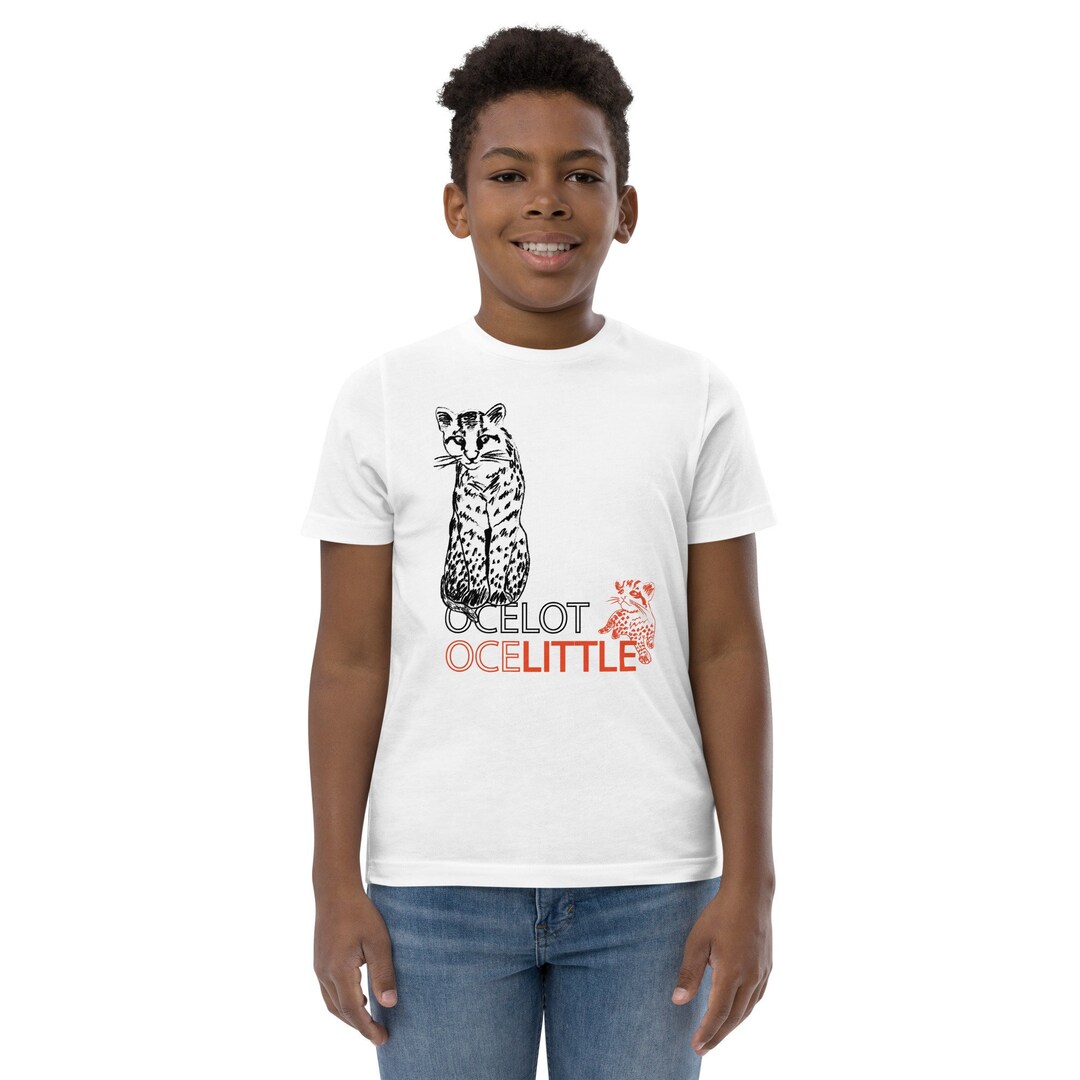Ocelot, Ocelittle | Kids Silly Animal Tee, Kids Funny Cat Shirt, Cat ...