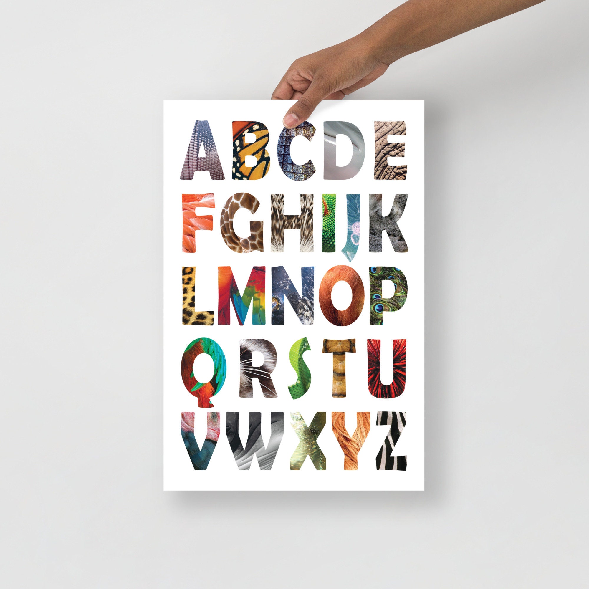 Animal Art Alphabet Poster Nursery Wall Art Nursery Gift - Etsy