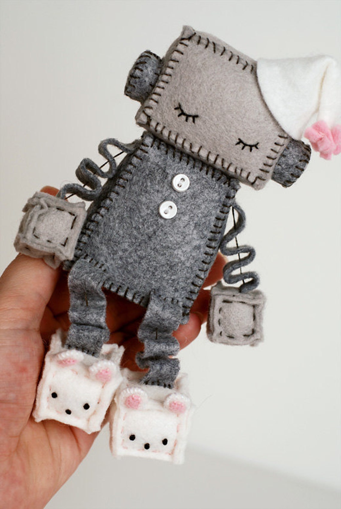 Sleeping Robot Plush in Blue Sleepy Robot Nursery Decor - Etsy