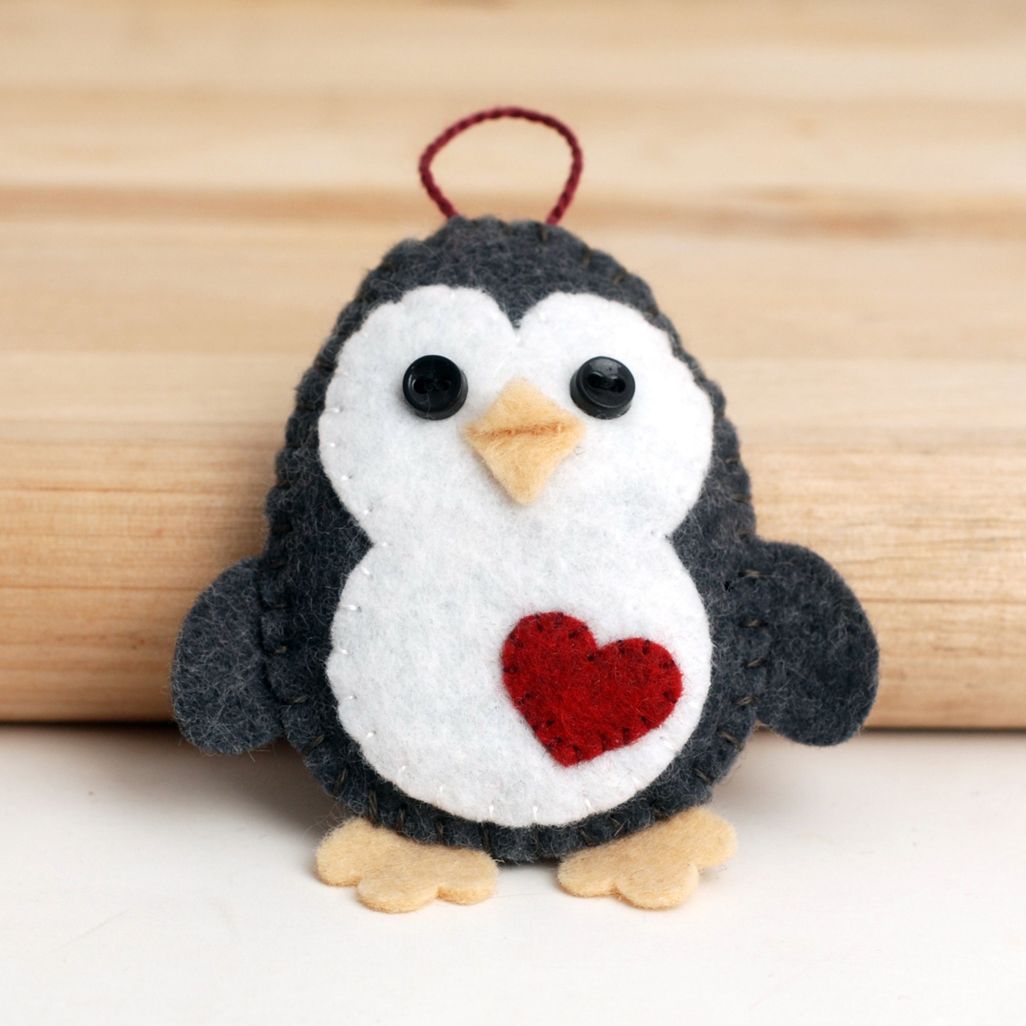 Penguin Ornament DIY Pattern Felt Sewing Pattern Printable | Etsy