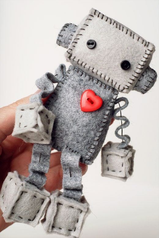 Felt Robot Plush Pattern PDF - Instant Download - DIY Stuffed Plushie ...