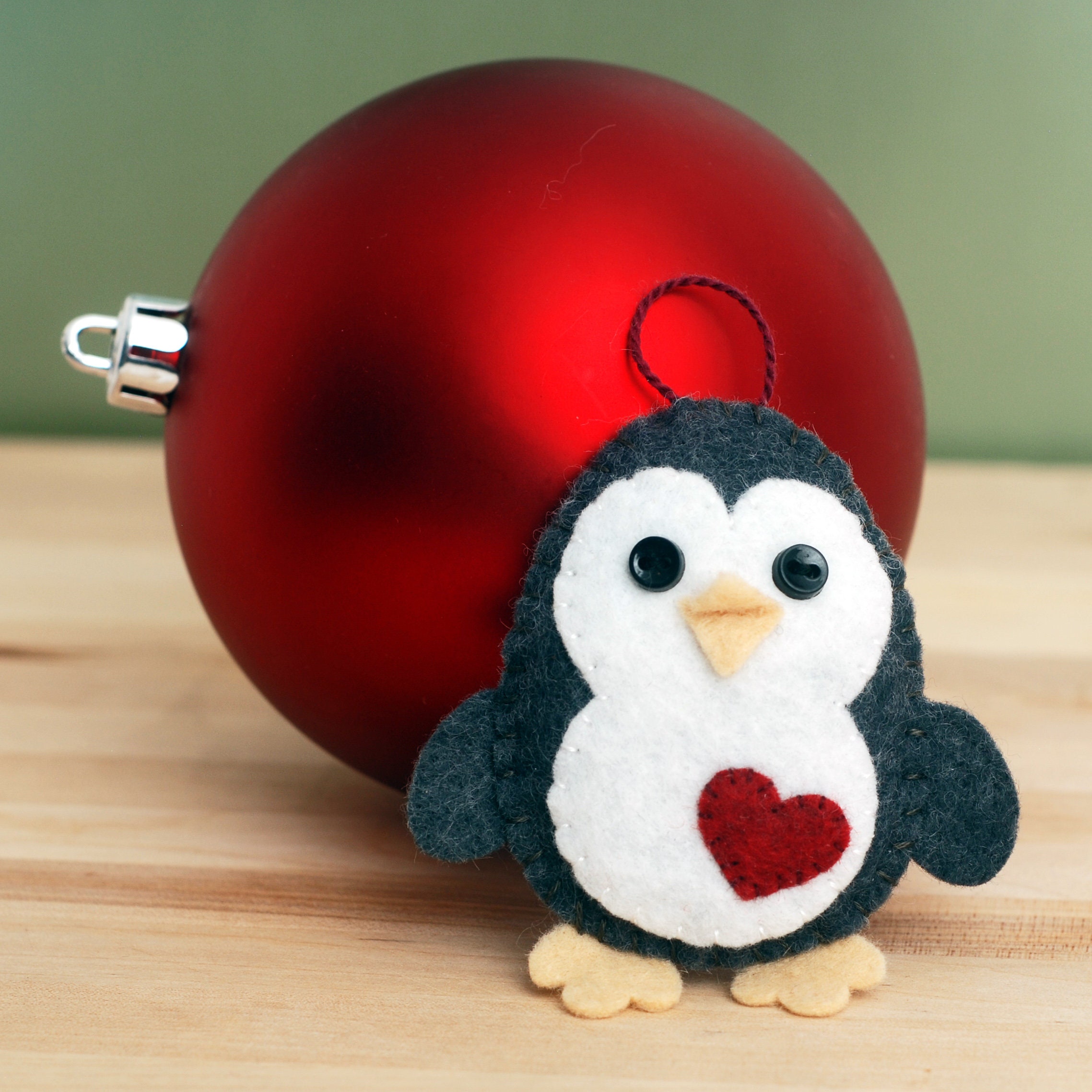 Penguin Ornament DIY Pattern Felt Sewing Pattern Printable | Etsy