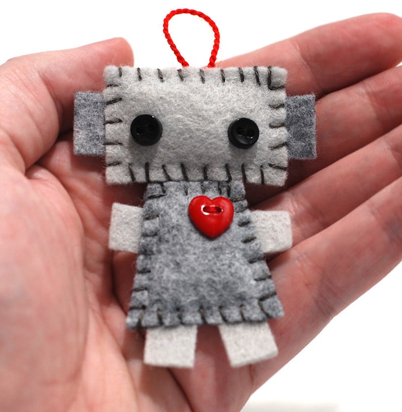 Robot Ornament PDF Pattern Christmas Robot Decoration Wool - Etsy