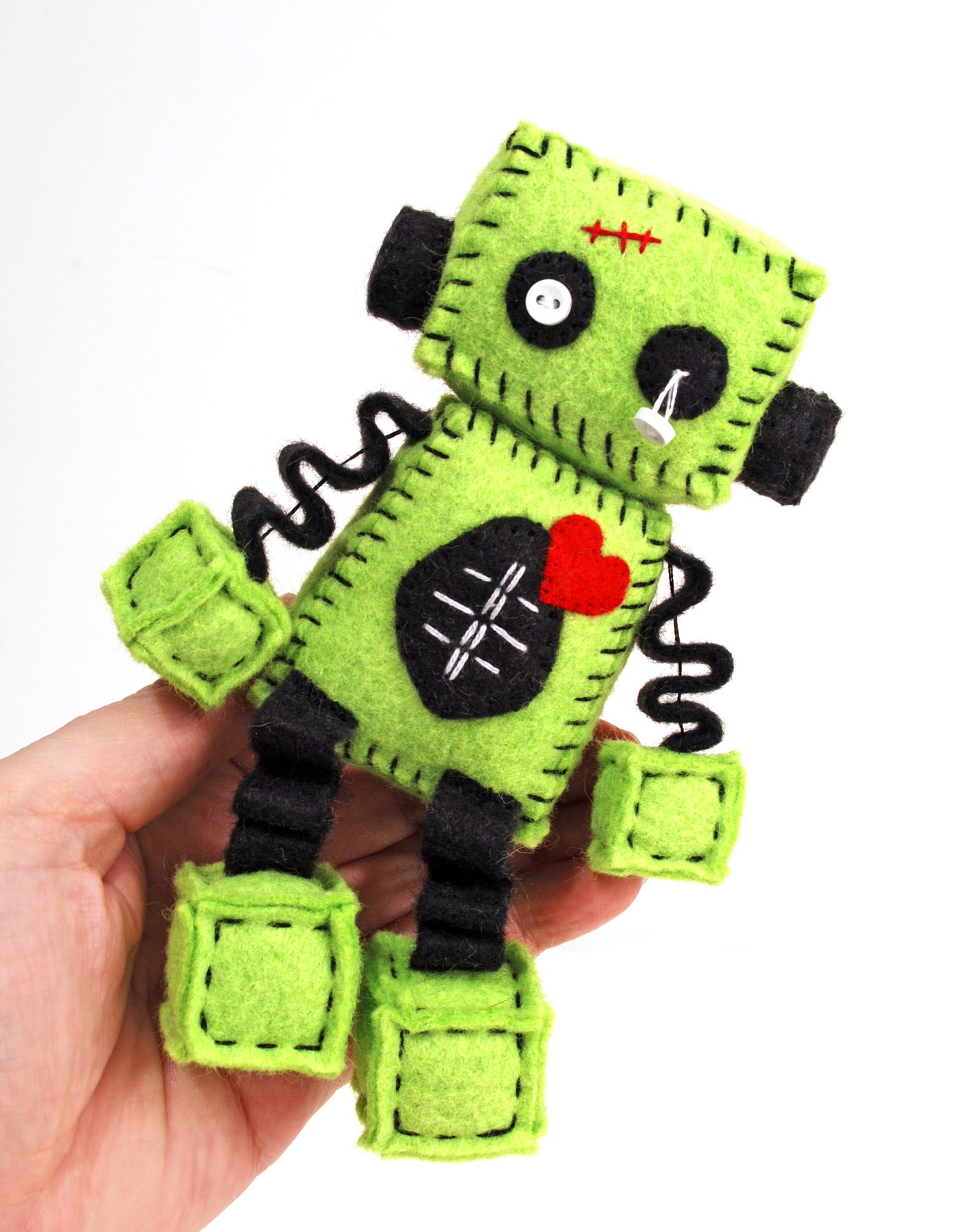 Felt Zombie Robot Plush Pattern PDF - Instant Download - Halloween DIY ...