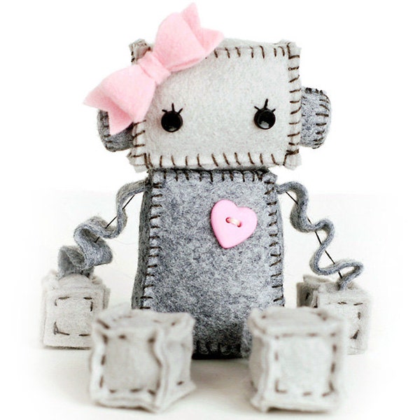 Stuffed Robot - Etsy