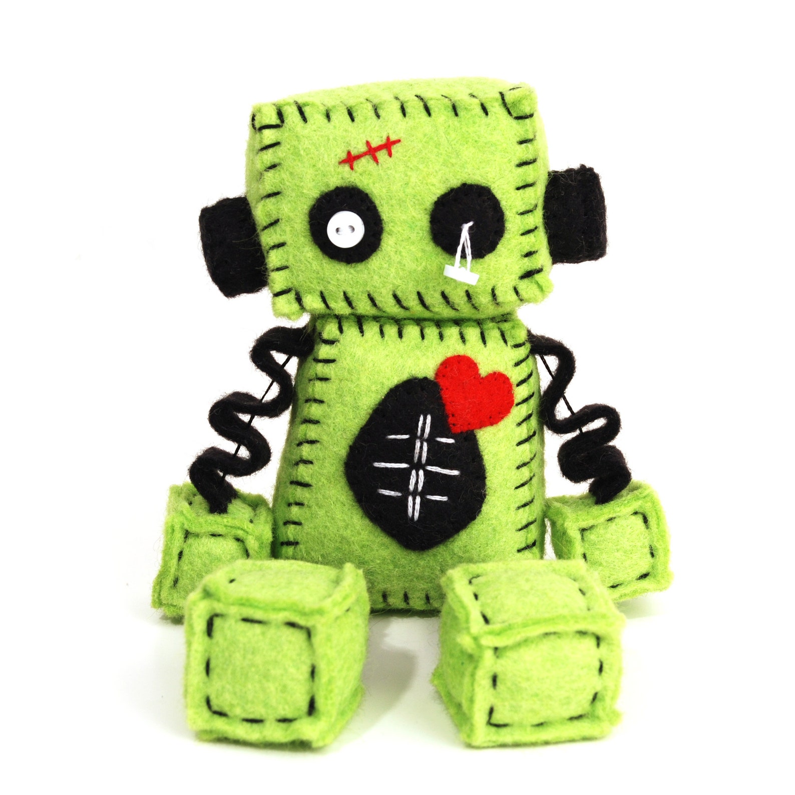 Felt Zombie Robot Plush Pattern PDF - Instant Download - Halloween DIY ...