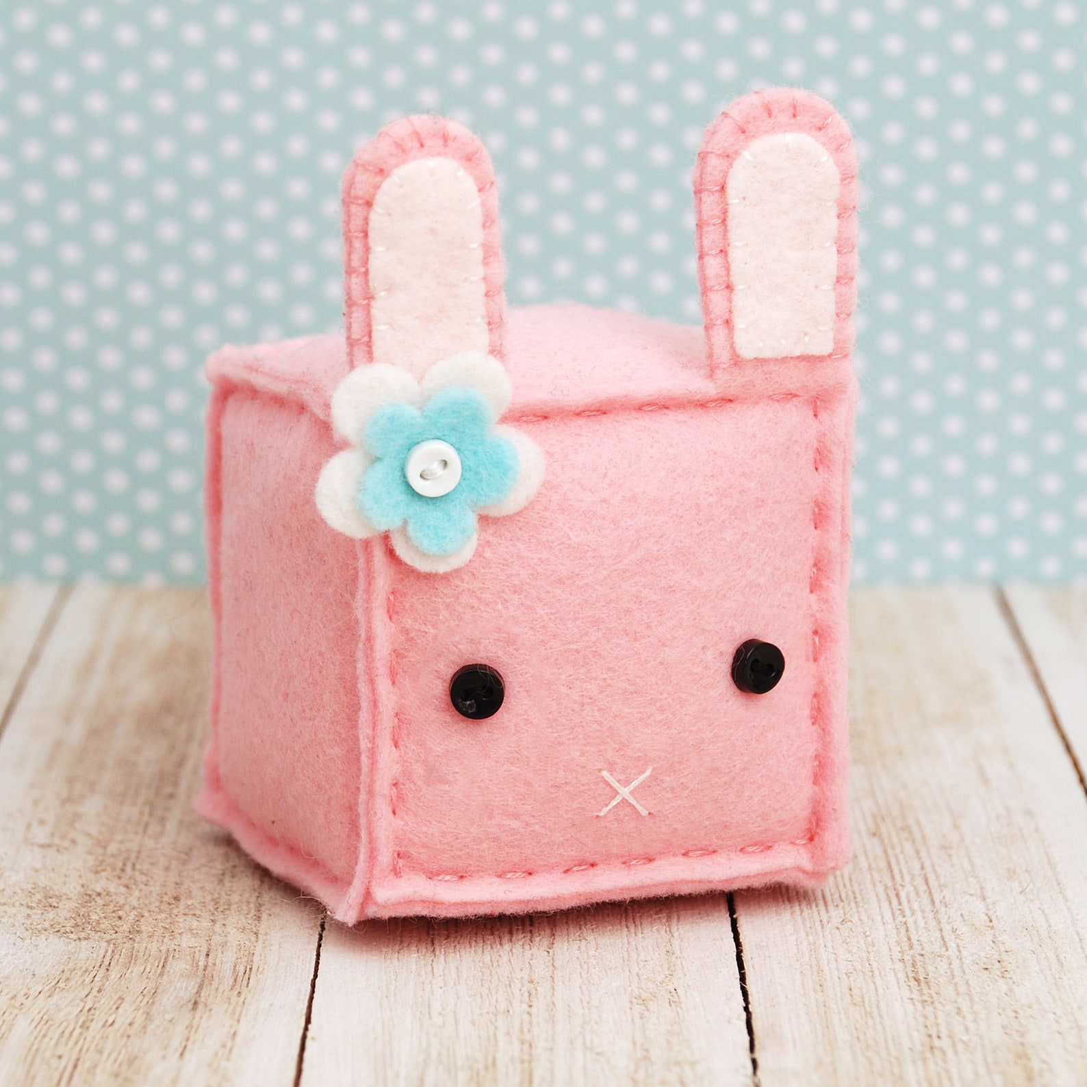 DIY Square Bunny Pattern Digital Felt Animal Pattern Bunny | Etsy