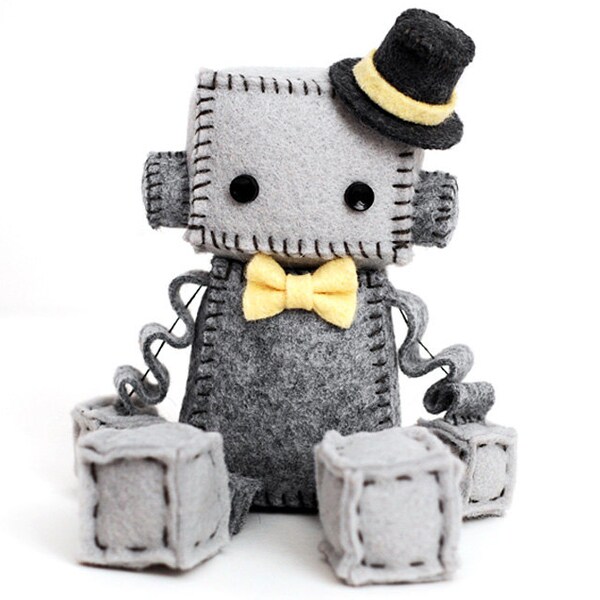 Robot Plush - Etsy