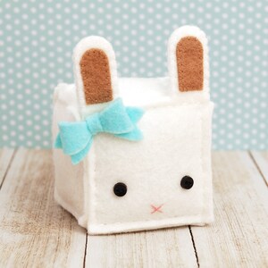 DIY Square Bunny Pattern, Digital Felt Animal Pattern, Bunny Plush ...