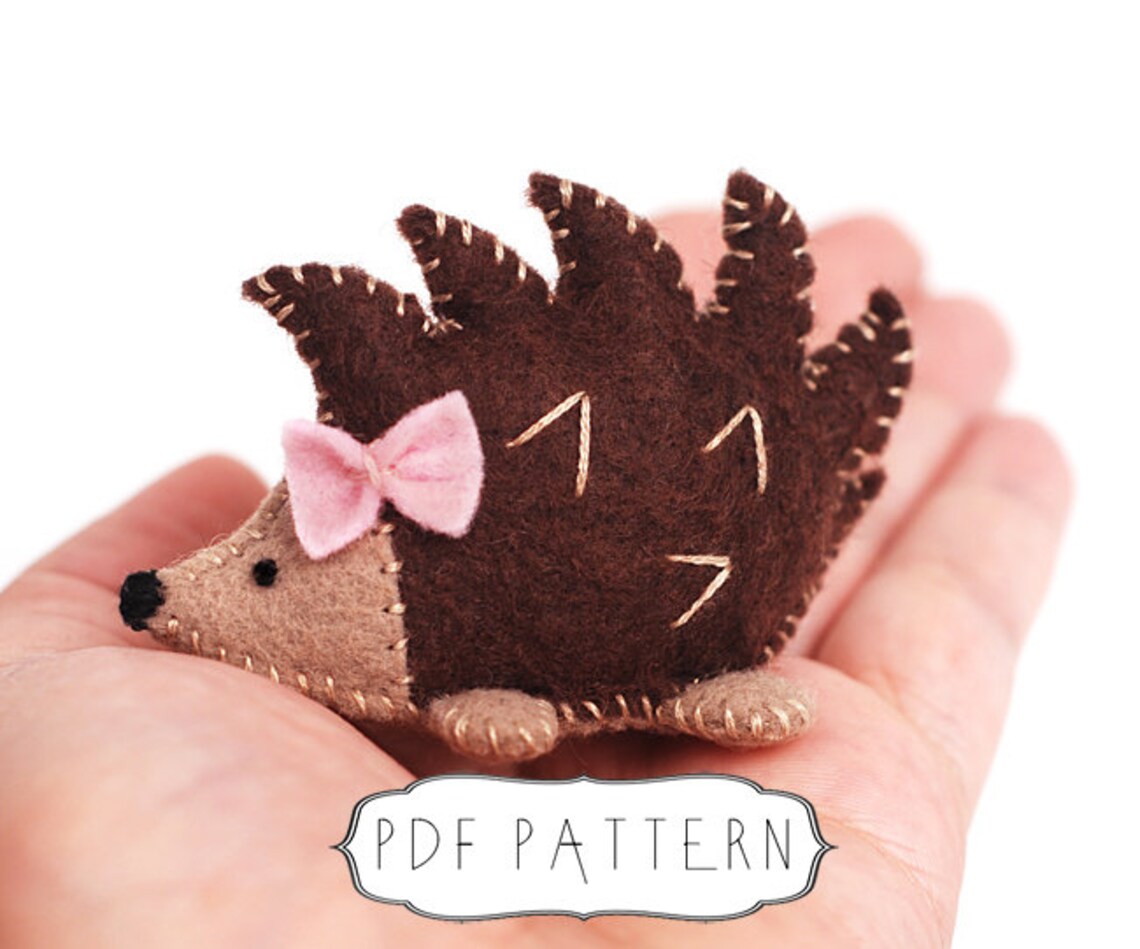 DIY Hedgehog Pattern Digital Felt Hedgehog Pattern Felt - Etsy