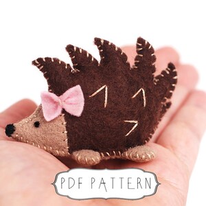 DIY Hedgehog Pattern Digital Felt Hedgehog Pattern Felt - Etsy