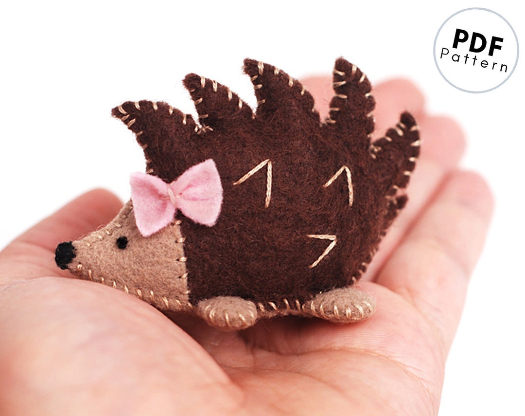 DIY Hedgehog Pattern, Digital Felt Hedgehog Pattern, Felt Plush - Etsy