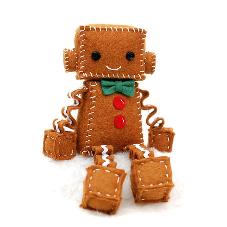 Gingerbread Man Robot Plush Holiday and Christmas Gift Idea - Etsy