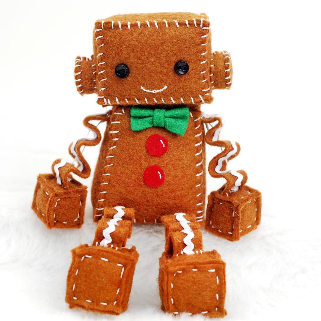 Gingerbread Man Robot Plush Holiday and Christmas Gift Idea - Etsy