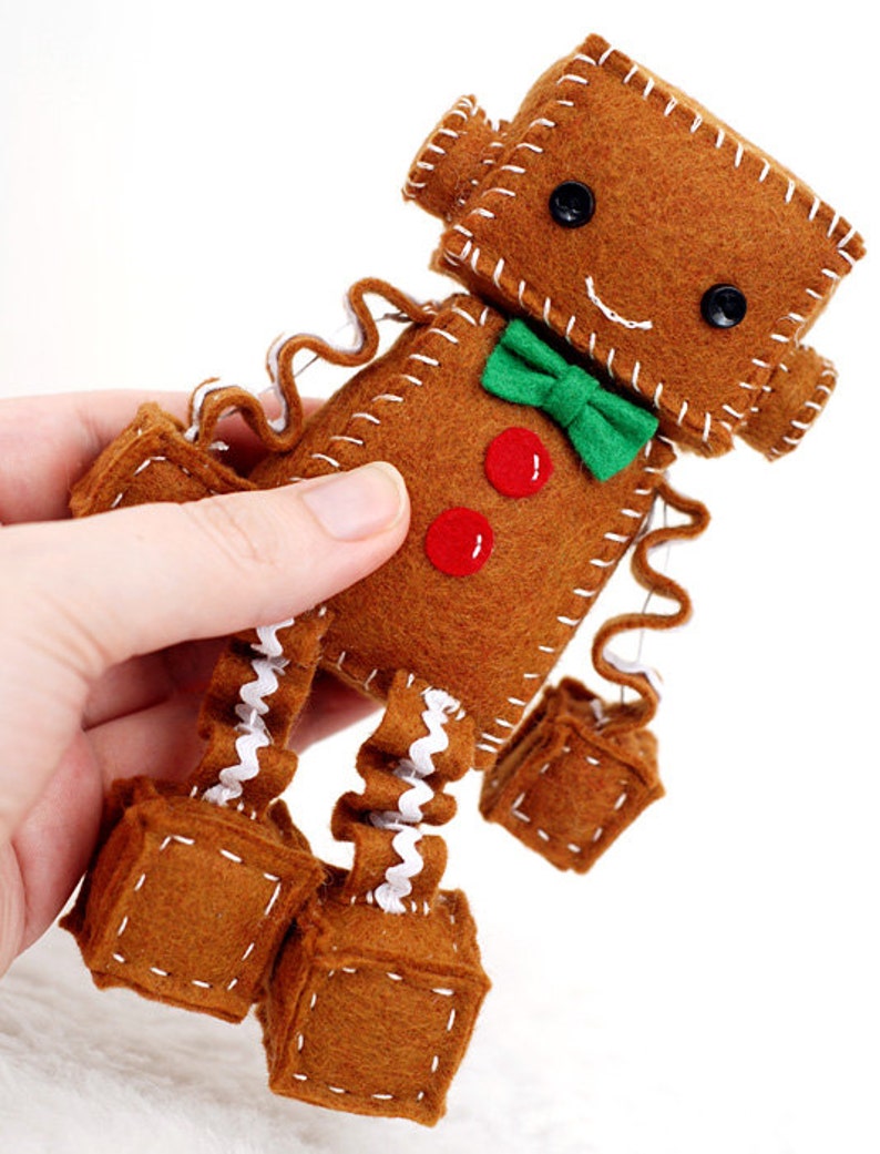 Gingerbread Man Robot Plush Holiday and Christmas Gift Idea - Etsy