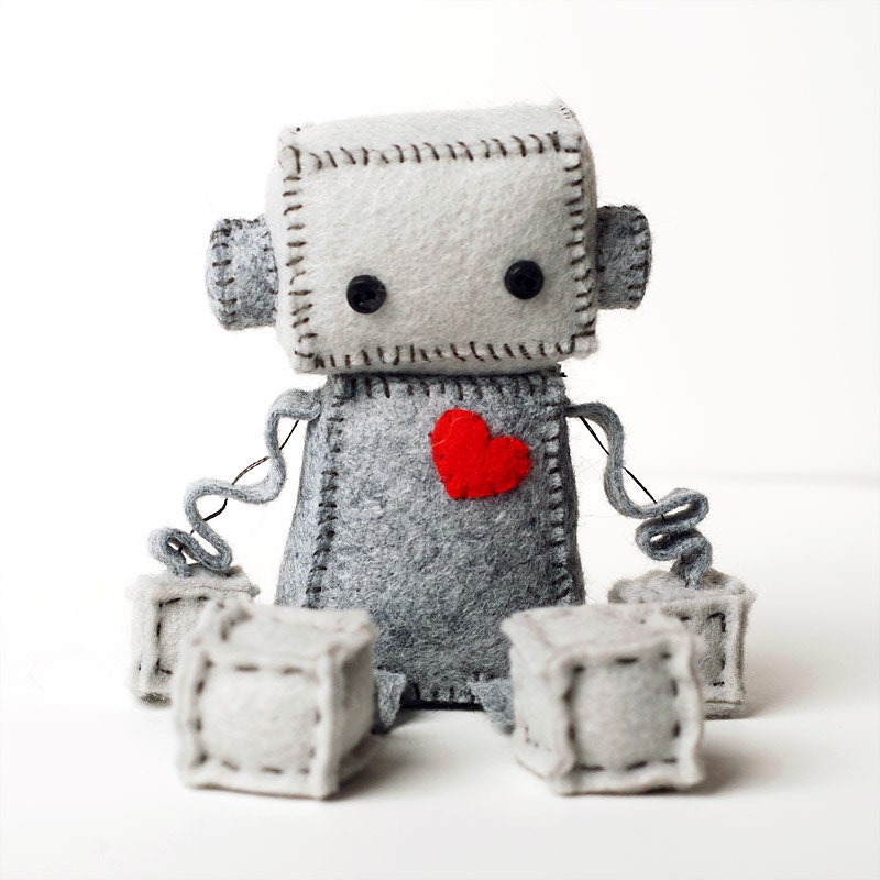 Felt Robot Plush Pattern PDF Instant Download DIY Stuffed | Etsy