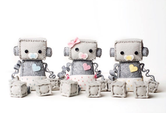 Baby Robot in a Diaper With Pacifier Pick Boy or Girl Pink - Etsy