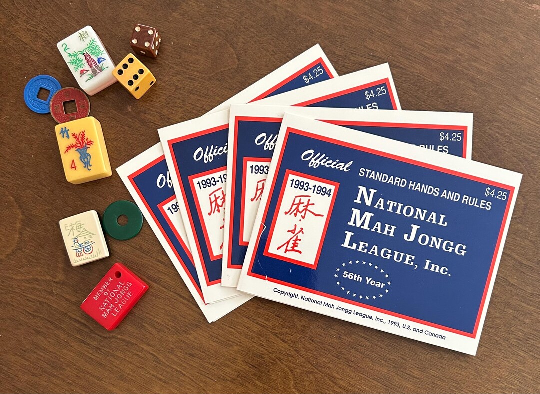 1993-94 National Mah Jongg League Official Card Standard Hands and ...