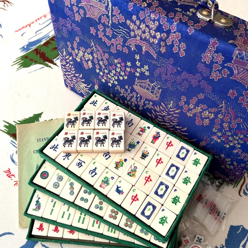 Antique Mahjong Set - Etsy