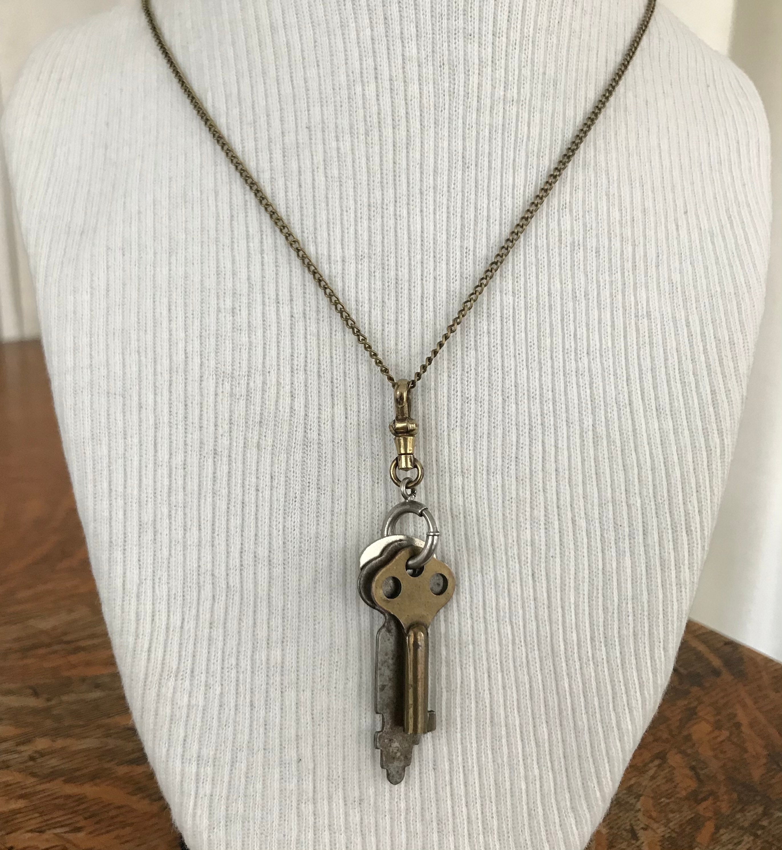 Vintage Key Collage Necklace a MINI Mixed Metals Melange 5 - Etsy