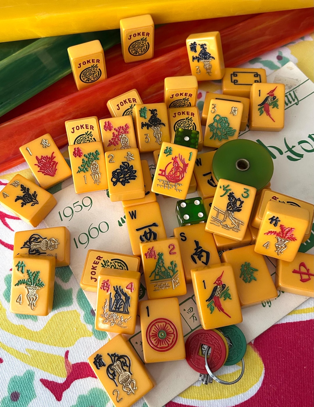 Exceptional 1950’s MCM Vintage Mah Jongg Set by Royal Depth Control ...