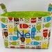 Cute Owls Fabric Basket - Personalized Gift Basket/bag - Organizer Bin ...