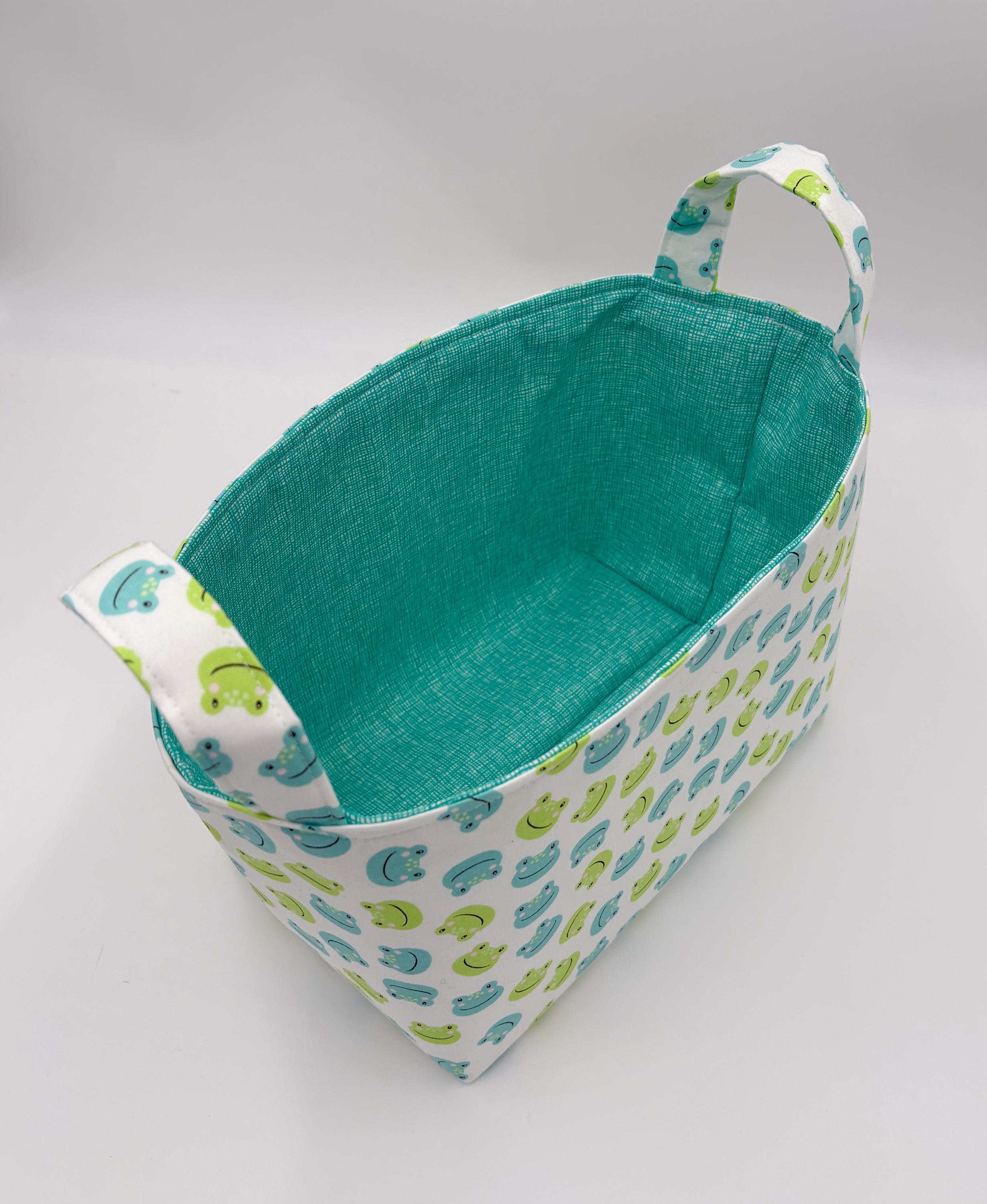Happy Frogs Fabric Basket - Personalized Gift Basket/bag - Organizer ...