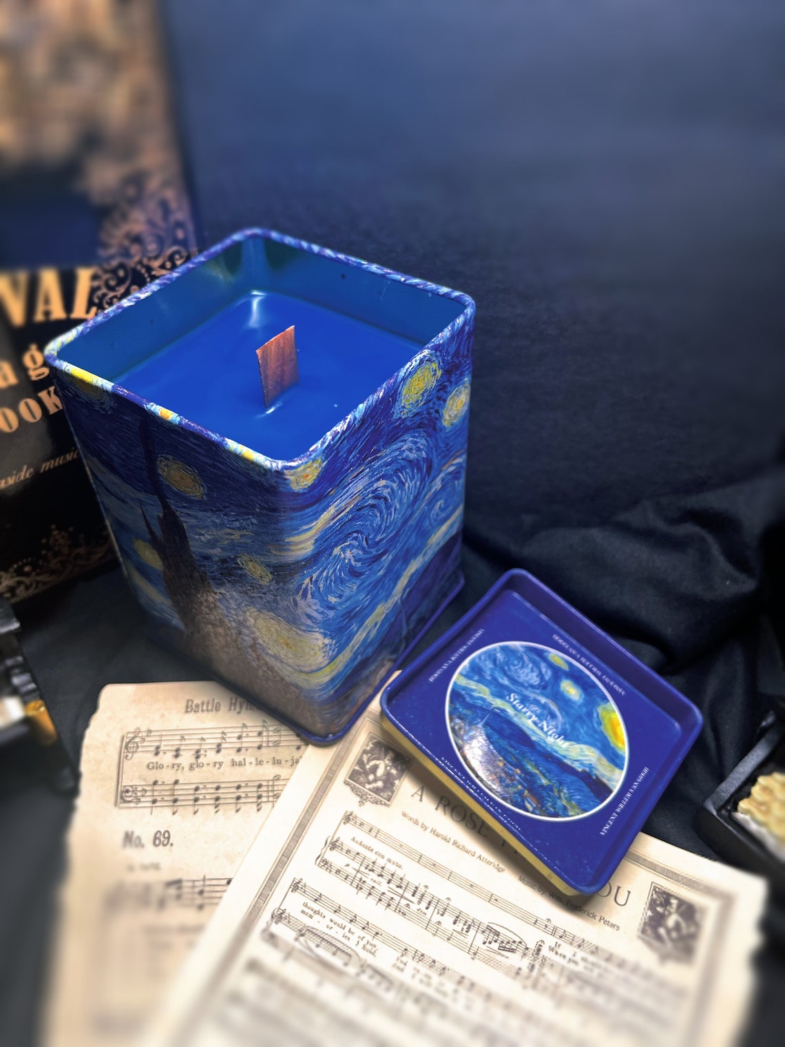 Art Candle, Starry Night Vincent Van Gogh Soy Wax Candle, Geek Gifts ...