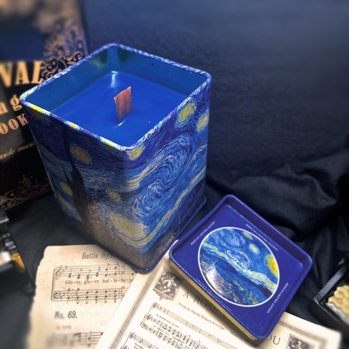 Starry Night Candle Vincent Van Gogh Soy Wax - Etsy