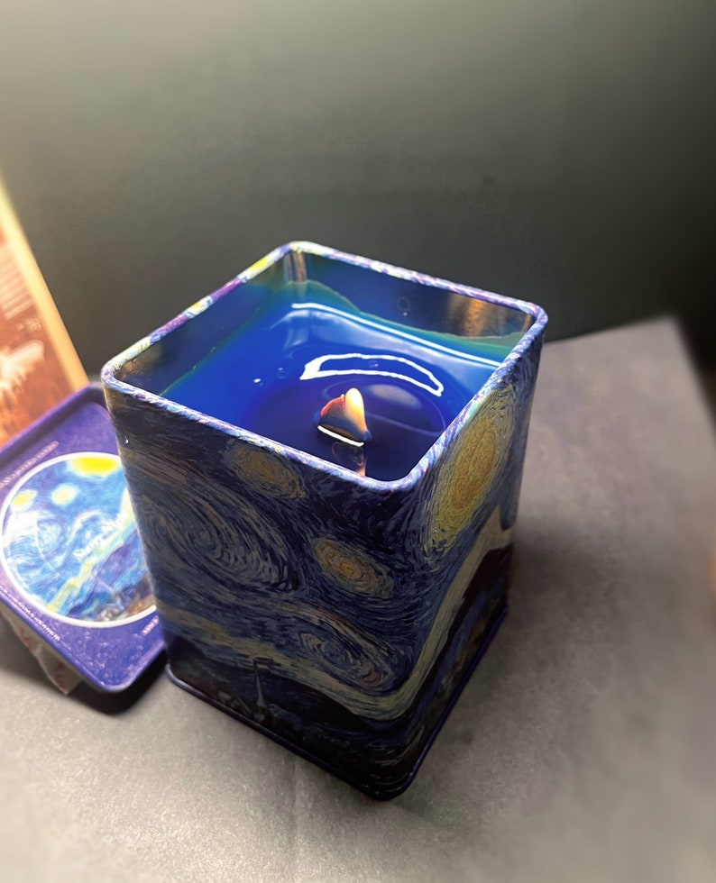 Art Candle, Starry Night Vincent Van Gogh Soy Wax Candle, Geek Gifts ...