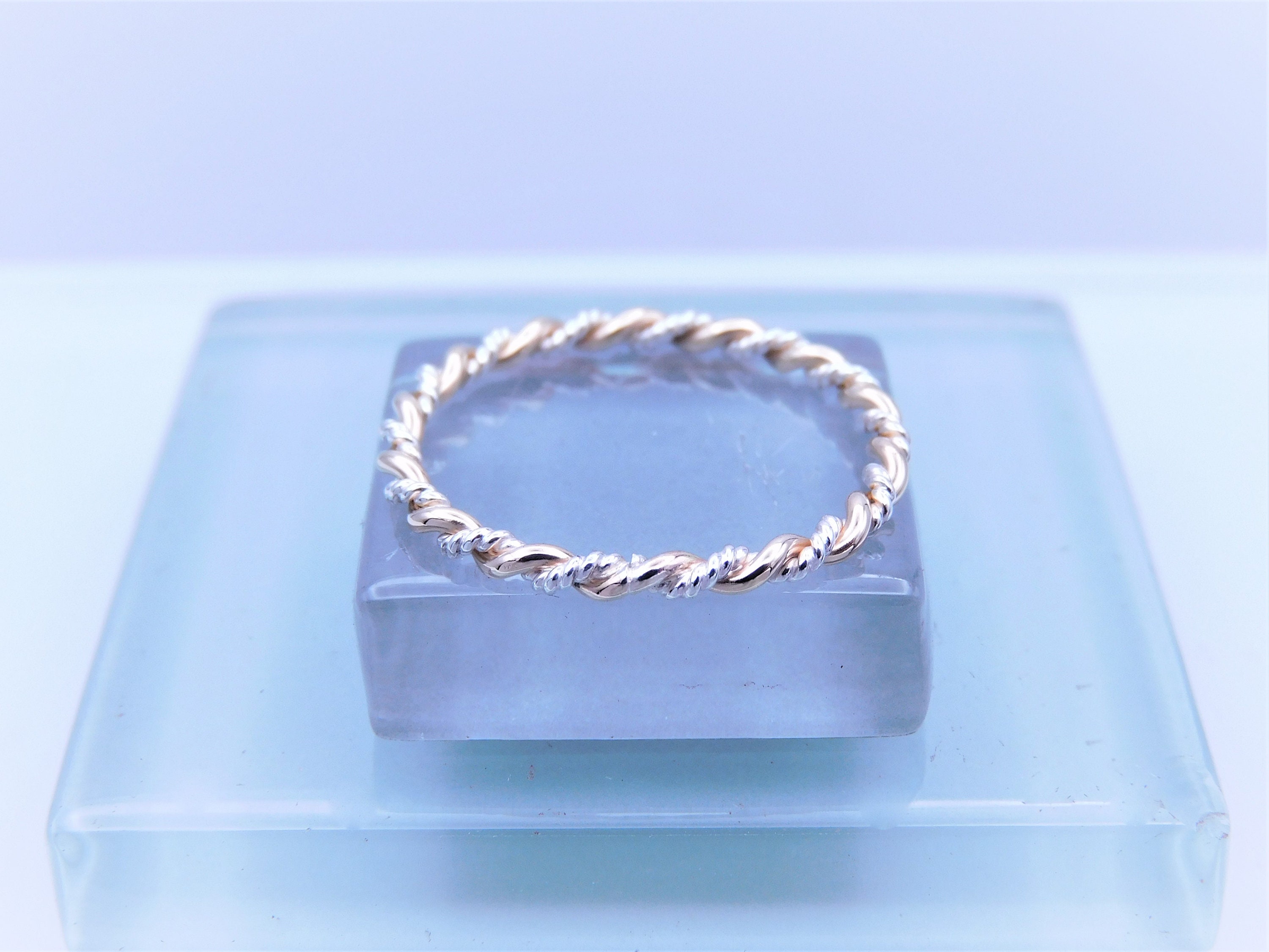 Gold and Silver Twist Ring Braided Ring 14K Gold Filled & - Etsy Canada