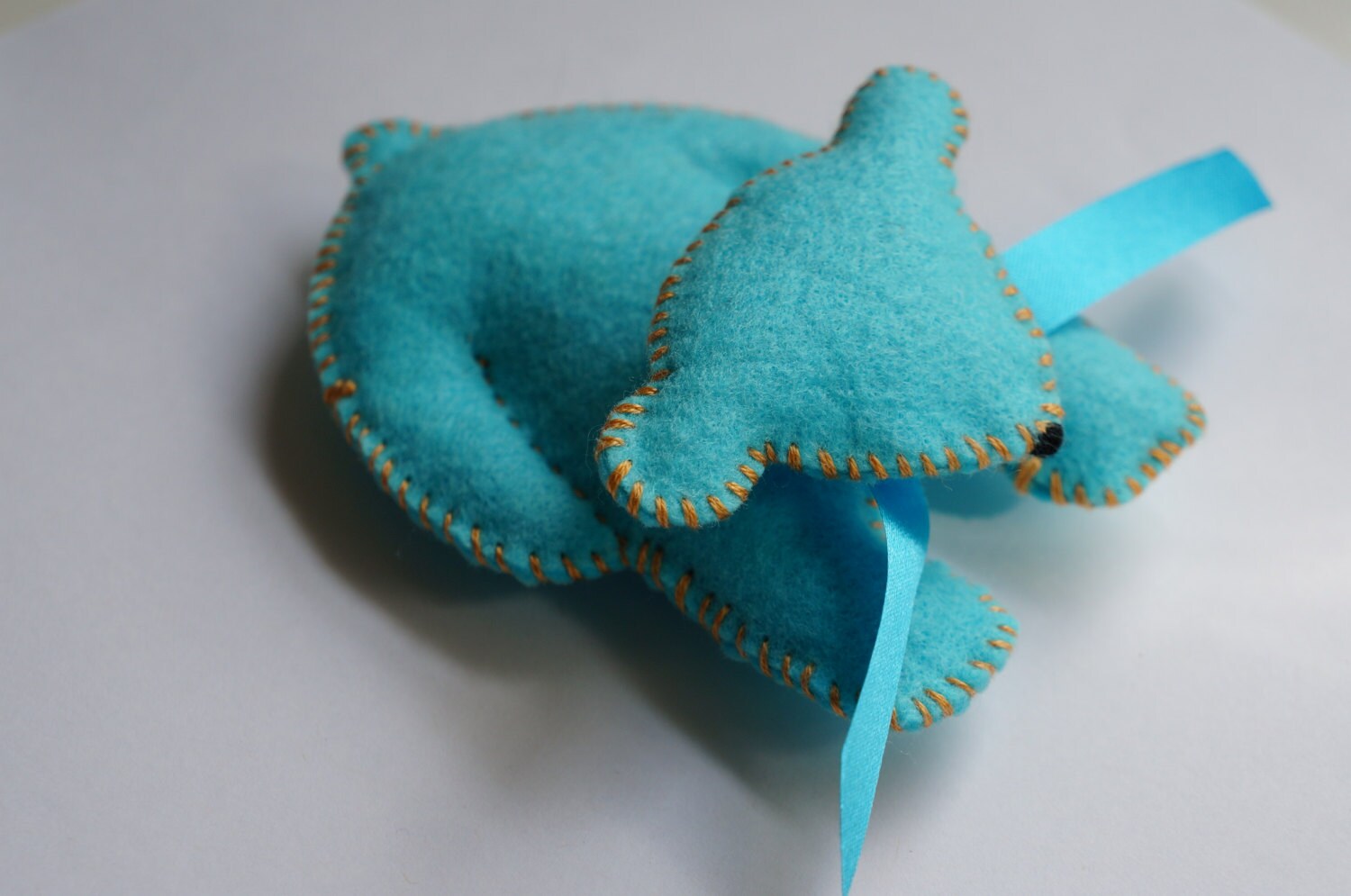 Blue Bear With Rug Embroidered Felt Instructions Pattern Instant Pdf ...