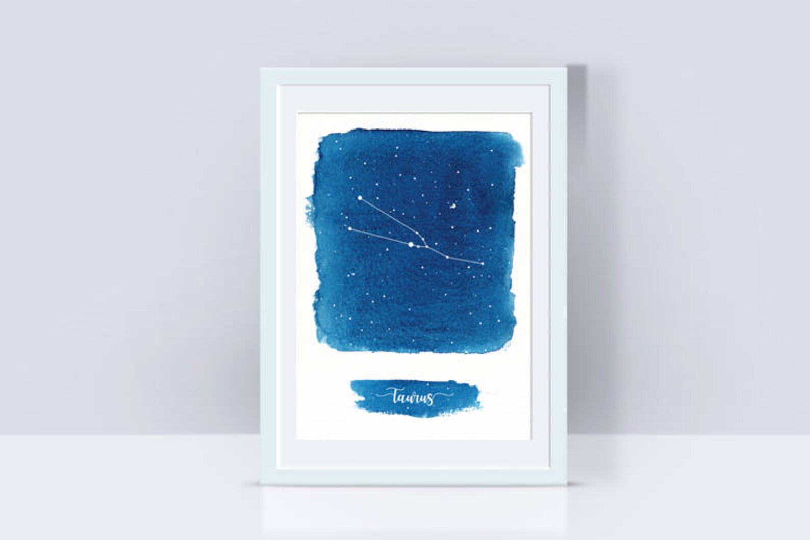 Printable Art, Taurus Constellation, Zodiac, Astrology, Watercolor ...