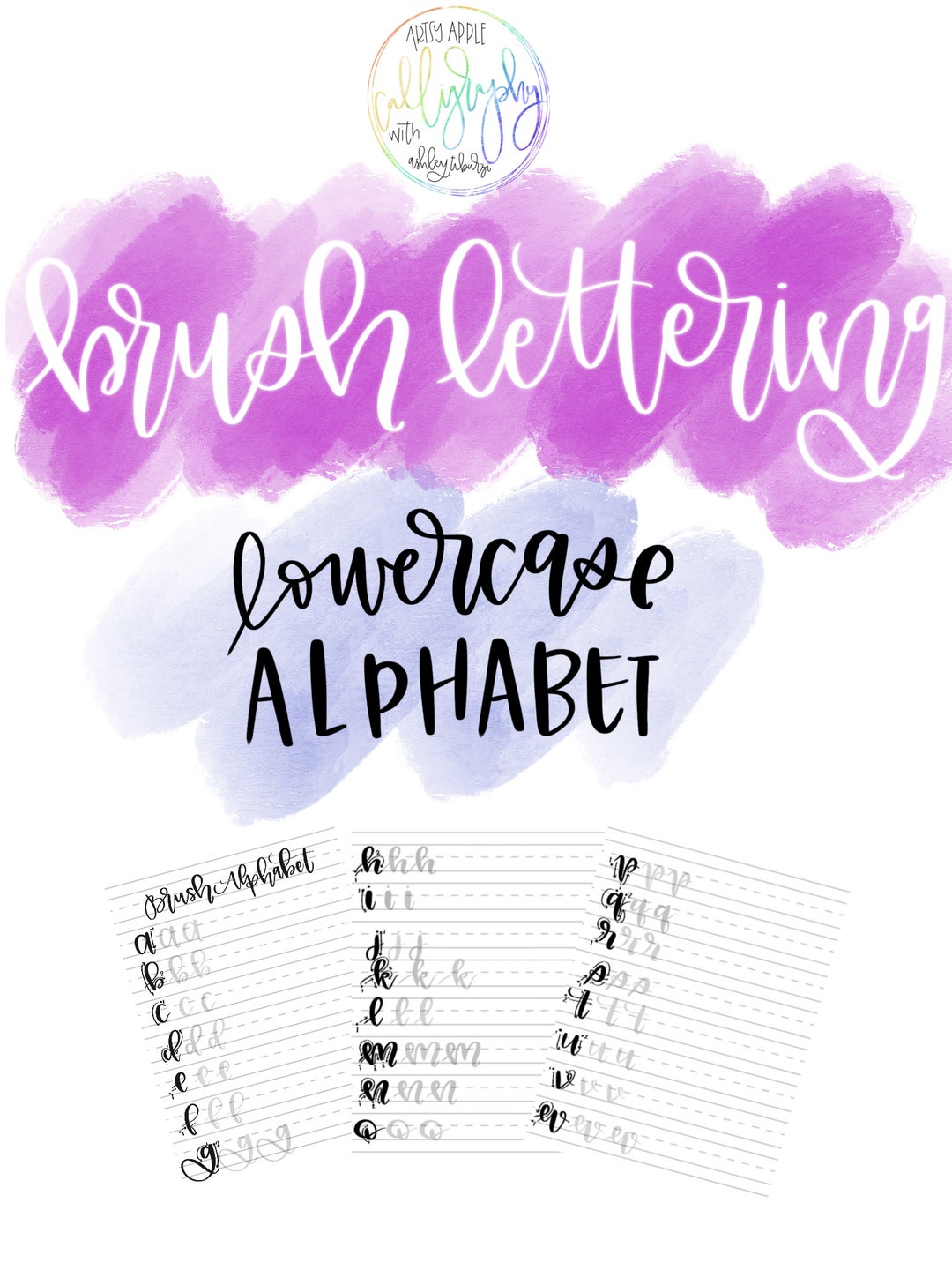 Brush Lettering Lowercase Alphabet Digital Download to Be Used as ...
