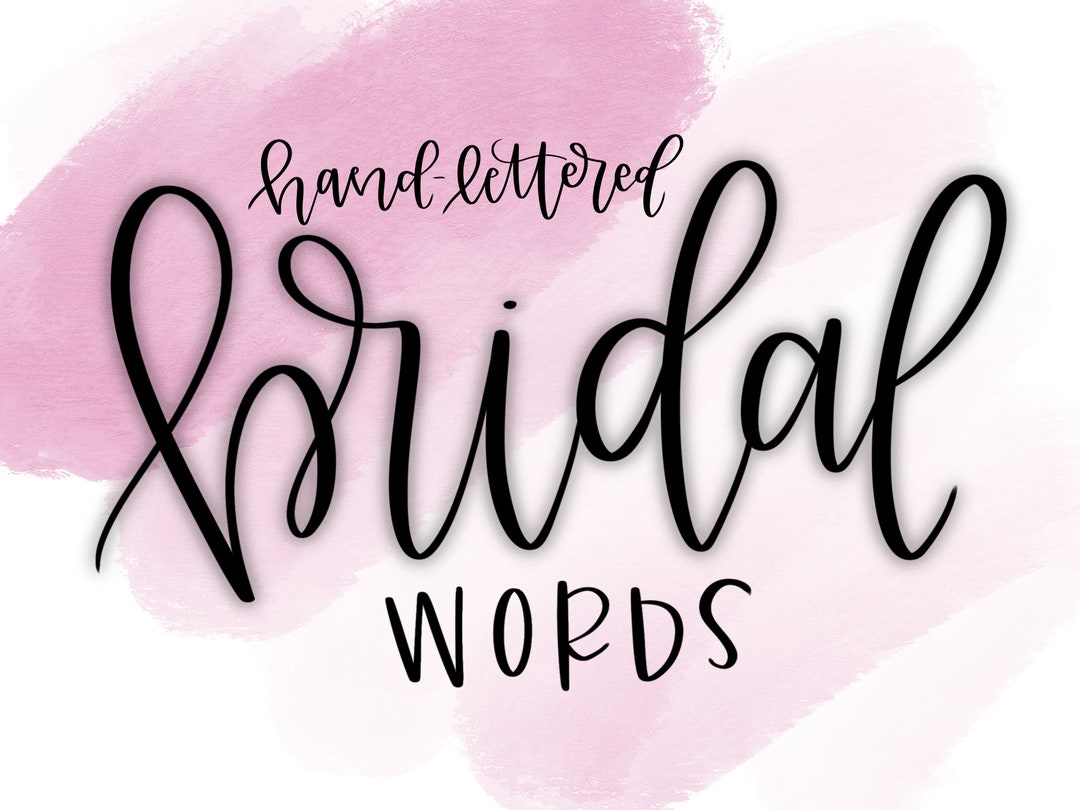 Hand-lettered Bridal Words - Etsy