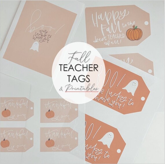 Fall Teacher Gift Tags and Printables - Etsy