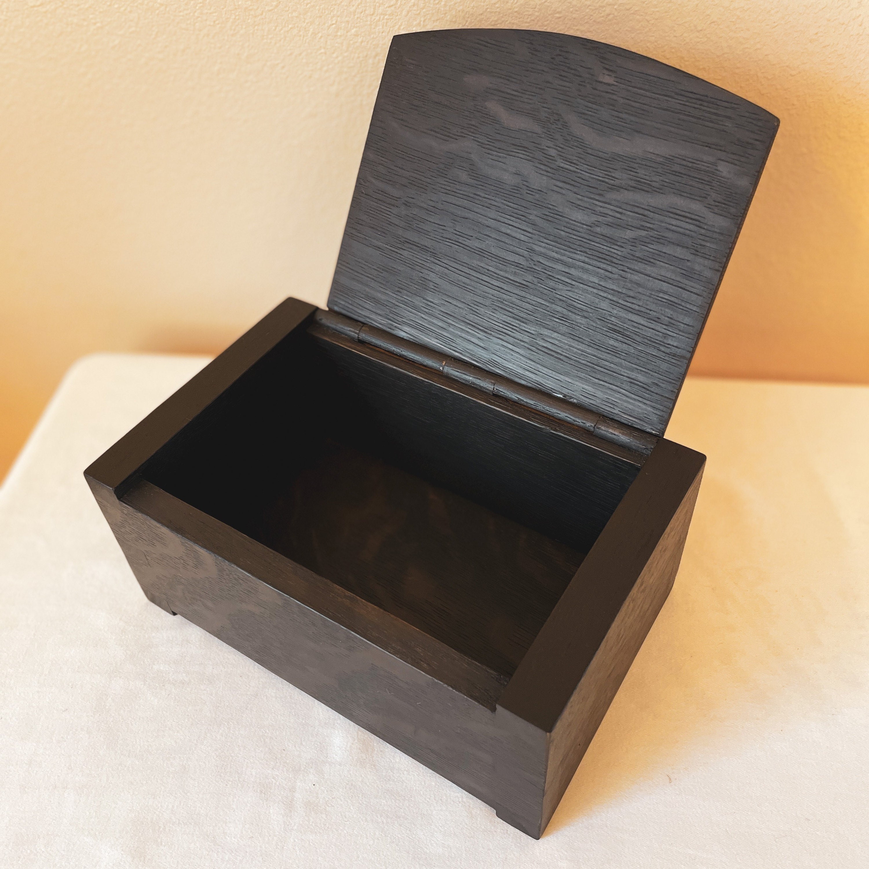 White Oak Dovetail Box Stained Black - Etsy