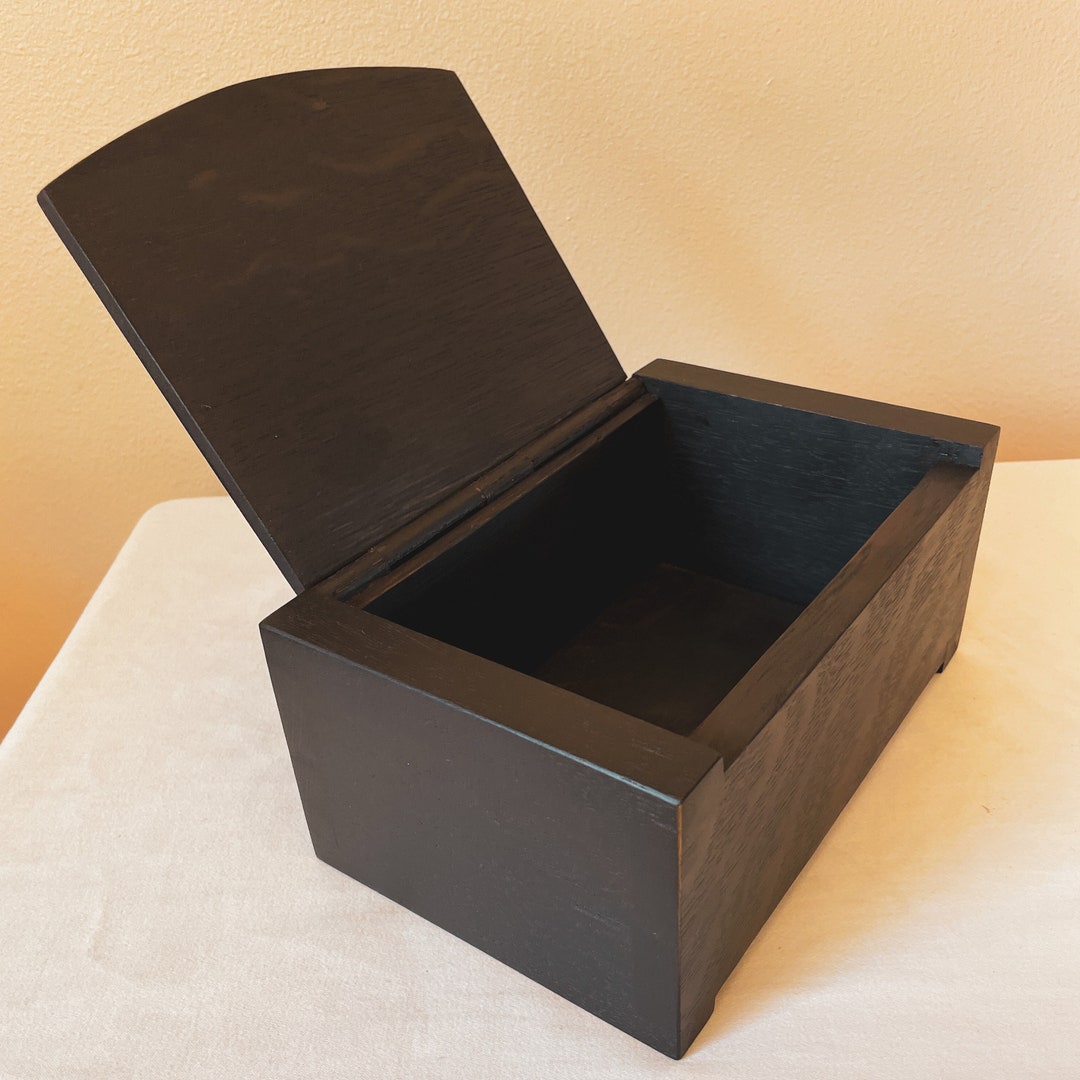 White Oak Dovetail Box - Stained Black - Etsy