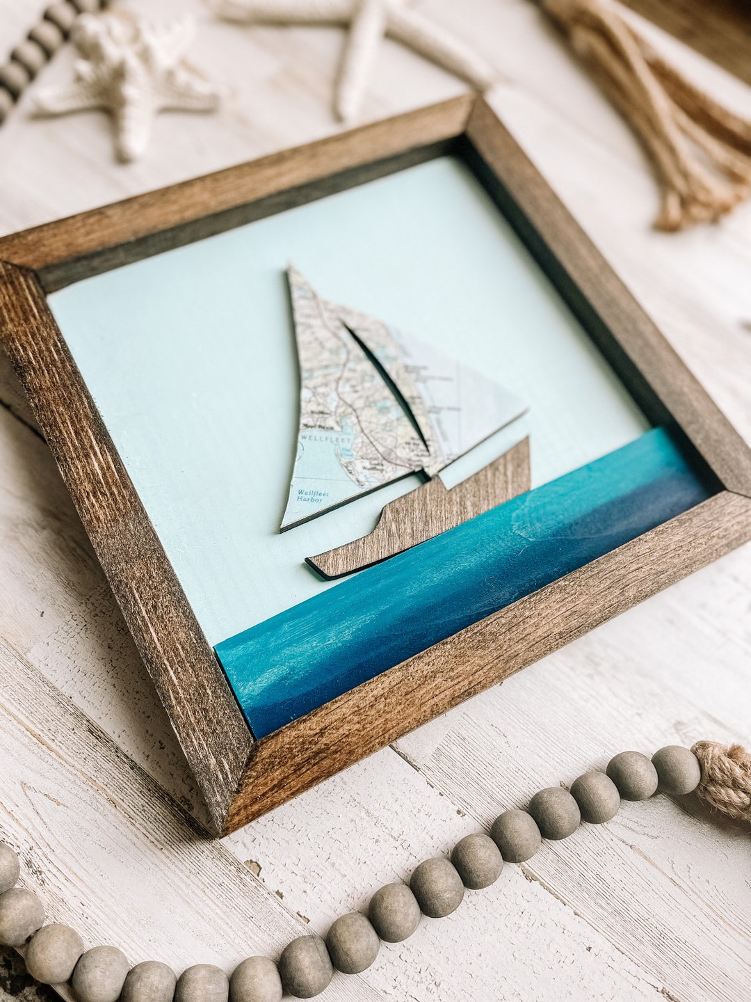 Personalized Sailboat Wood Map Large - Etsy
