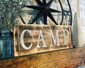 Rustic Camp Sign - Etsy