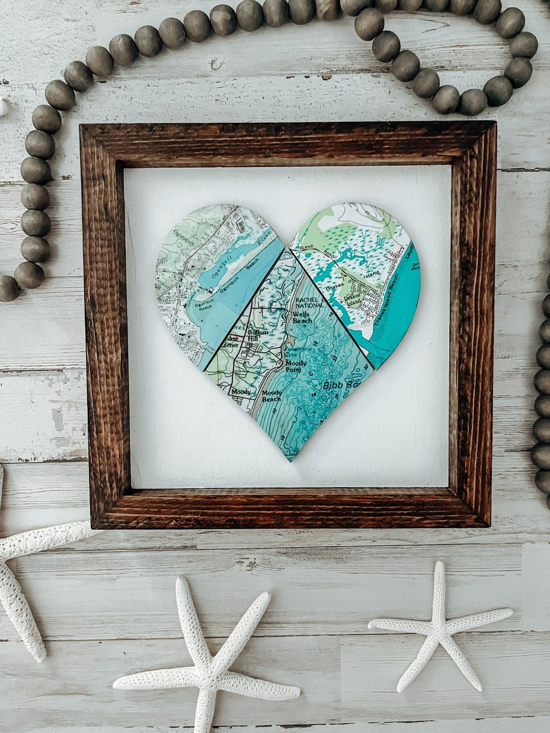 Custom Topographic 3-map Heart Wall Art – Personalized Topo Gift - Etsy