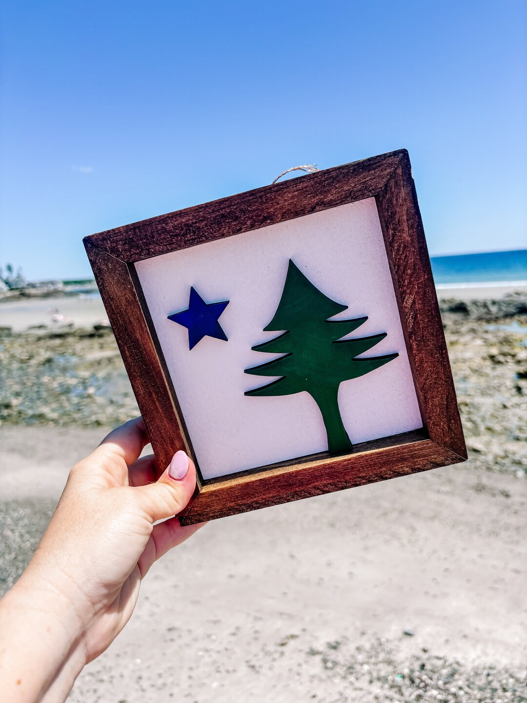 Original Maine 1901 Flag Pine Tree and Star Design, Handcrafted in ...
