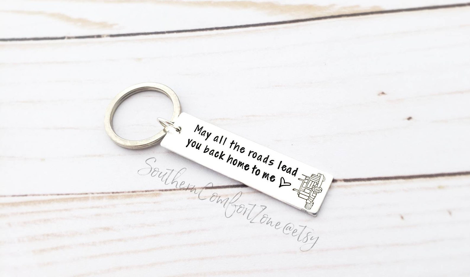 Truck Driver Key Chain Semi Long Distance Trucker Wife - Etsy