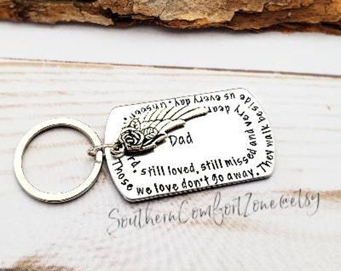 Remembrance Key Chain - Loss of a Loved One - Mom Dad Husband Wife ...