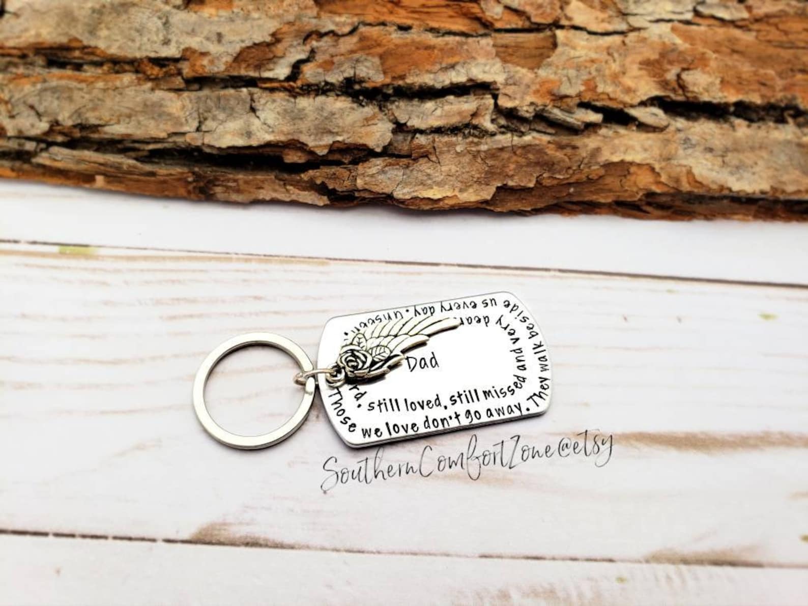 Remembrance Key Chain - Loss of a Loved One - Mom Dad Husband Wife ...